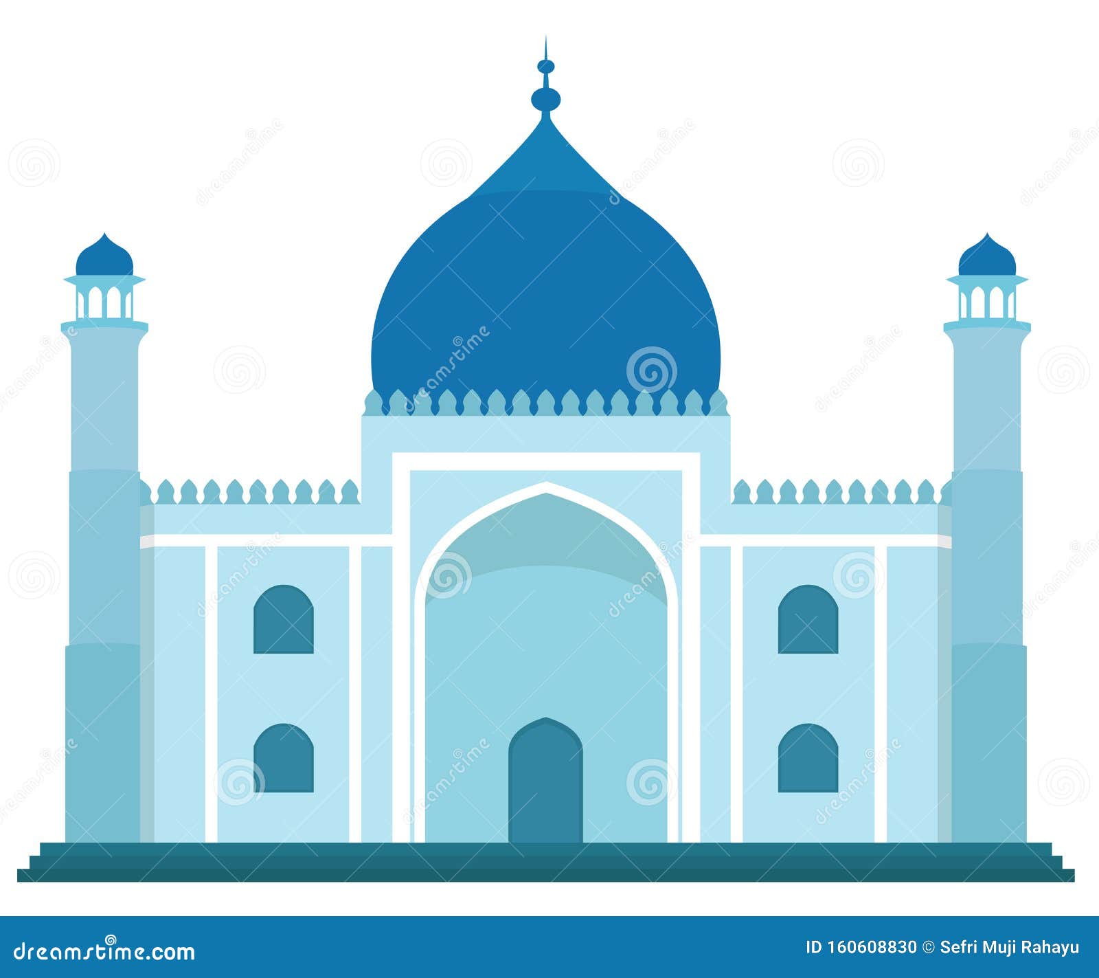 Vector of Mosque Flat Design Stock Vector - Illustration of destination ...