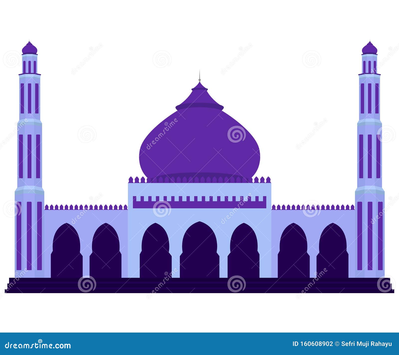 Vector of Mosque Flat Design Stock Vector - Illustration of ...