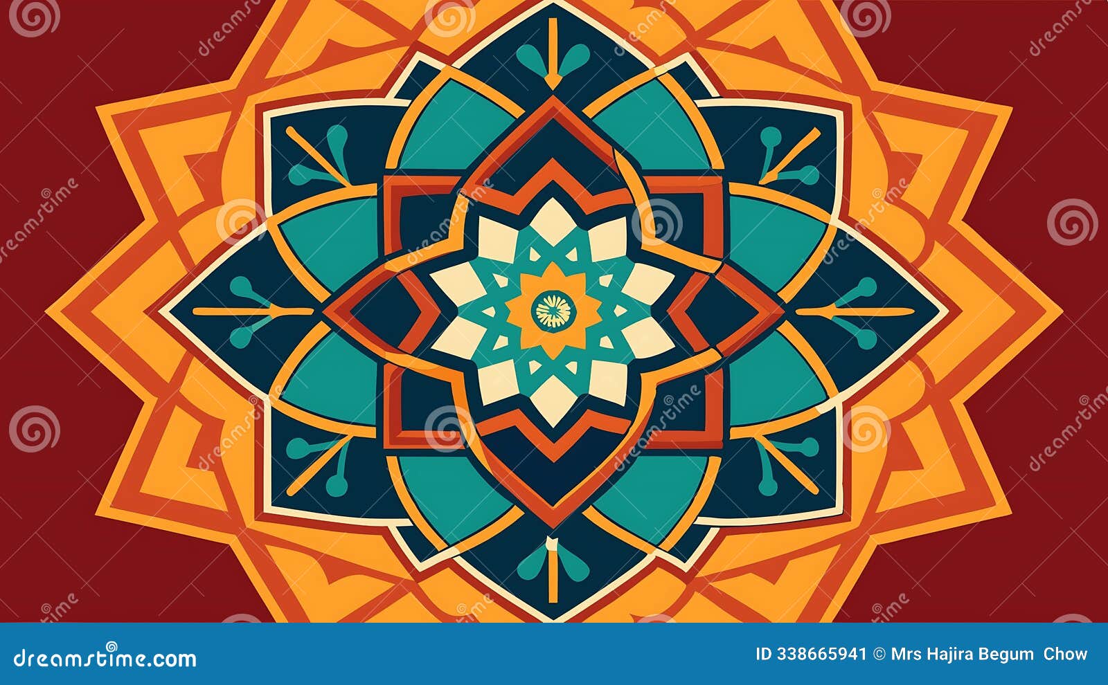 Vector Islamic Pattern. Vector Symmetrical Arabic Islamic Pattern ...
