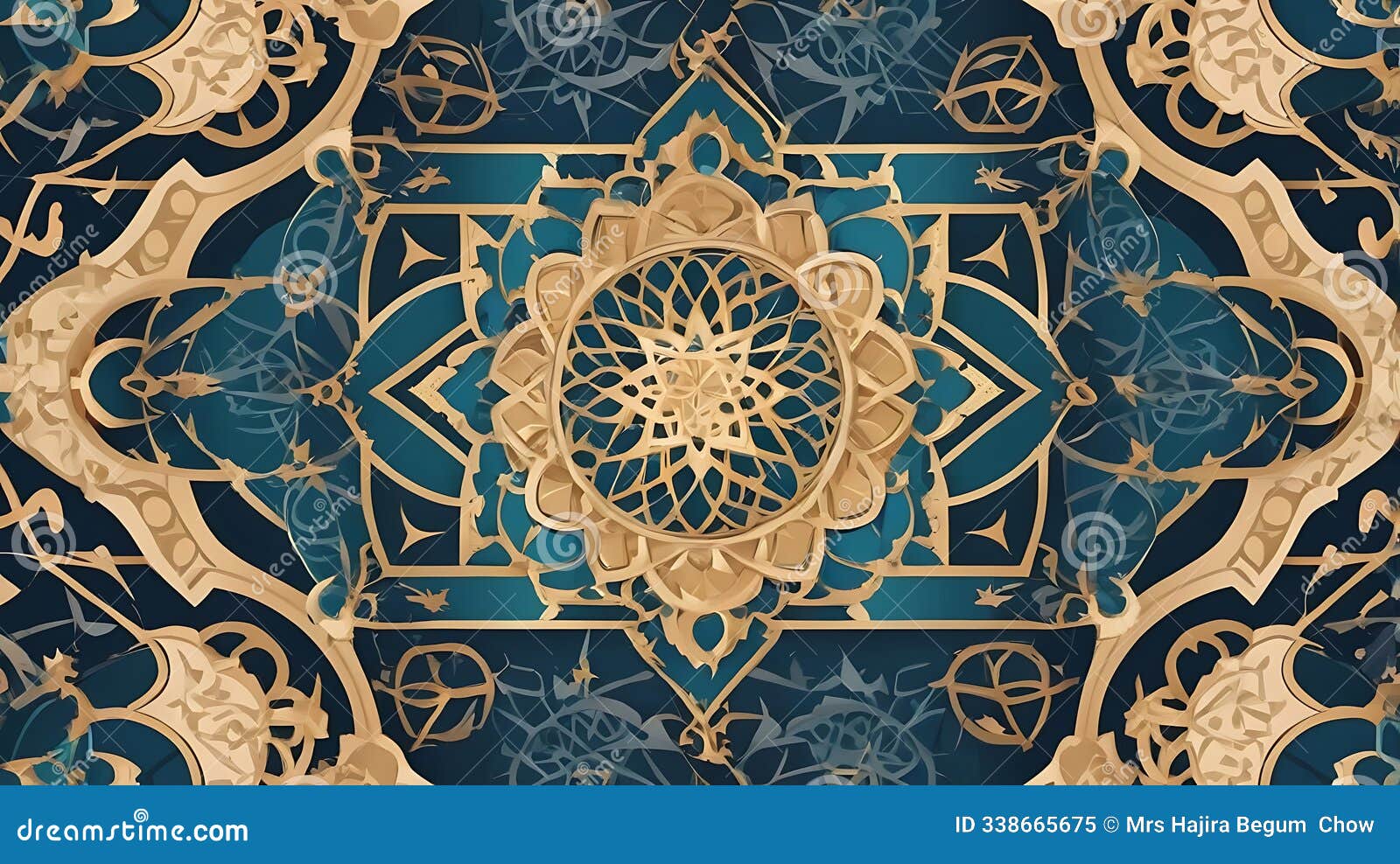 Vector Islamic Pattern. Vector Symmetrical Arabic Islamic Pattern ...