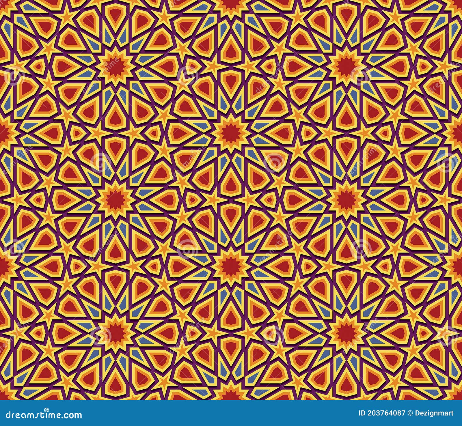 Vector_Islamic_Star_Pattern_Grey Stock Illustration - Illustration of ...