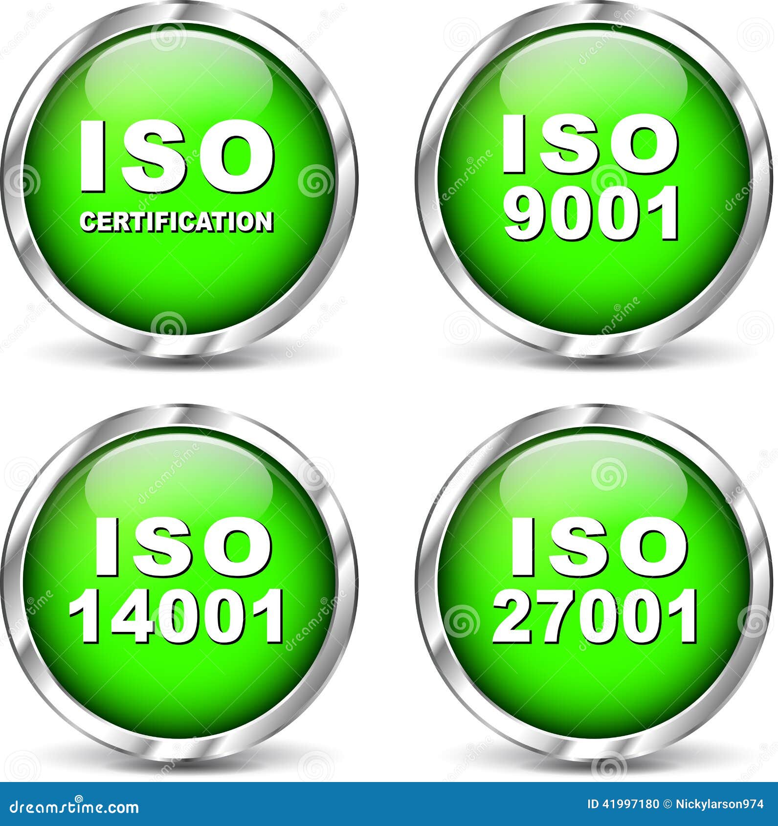Vector Iso Certification Icons Stock Vector - Illustration of ...