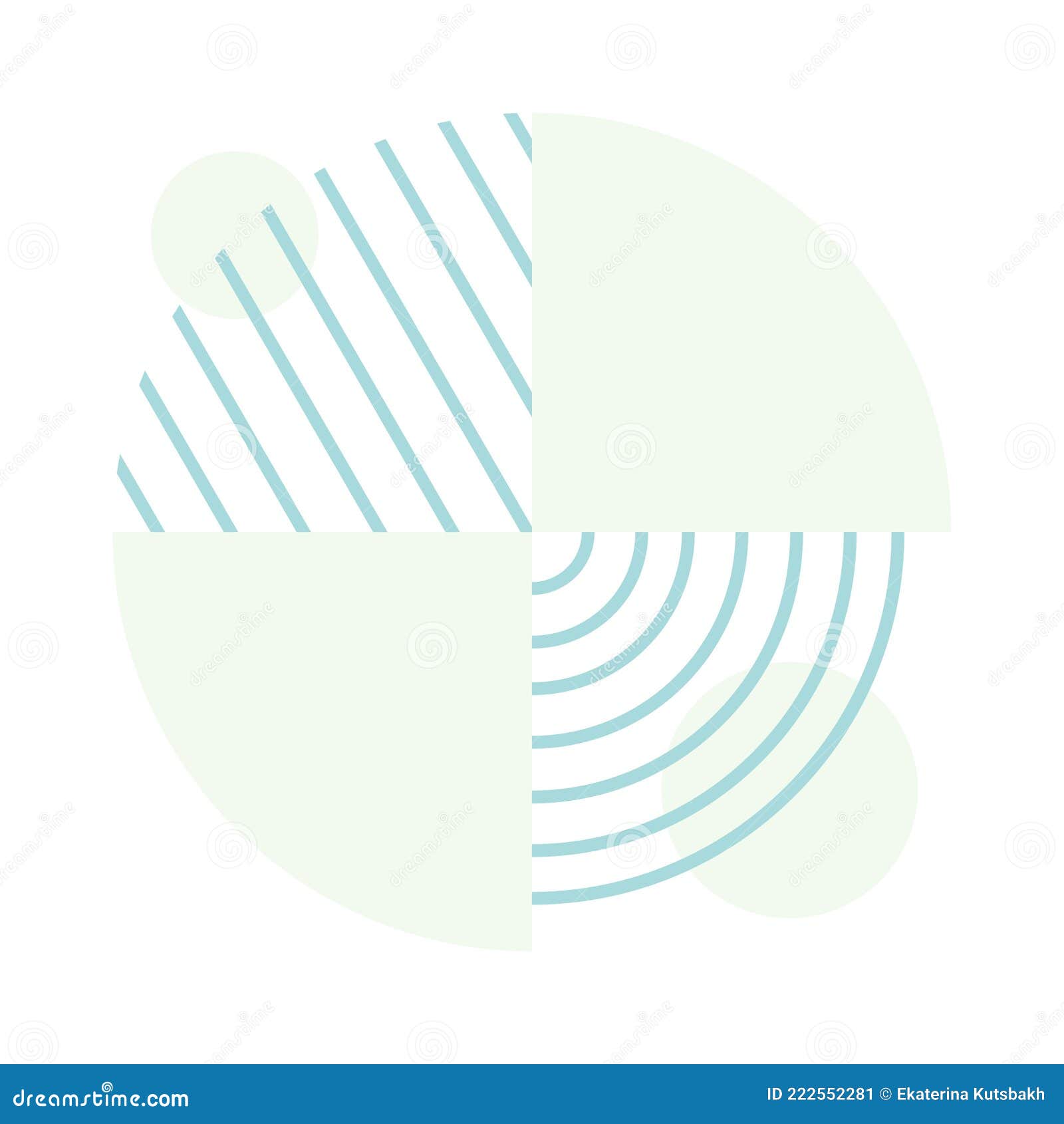 Vector Isolated Abstract Illustration on White Background. Geometric ...