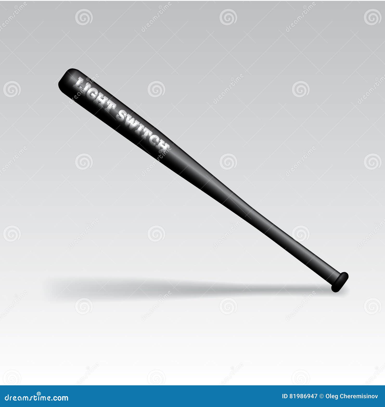 Vector Isolated Black Baseball Bat. Stock Vector - Illustration of icon ...