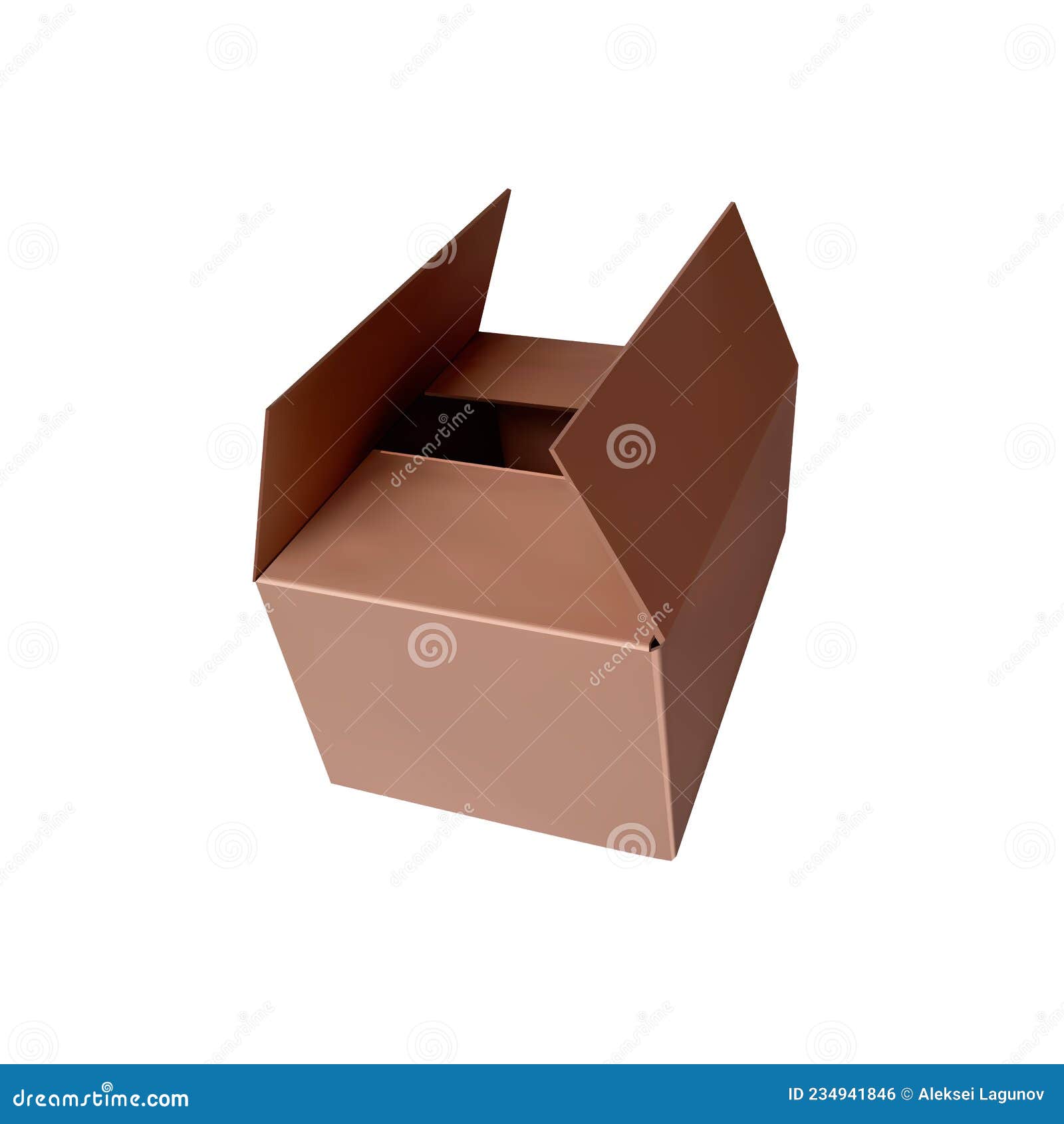 Vector Isolated Box Illustration, Delivery Packaging, 3D Art, Simple ...