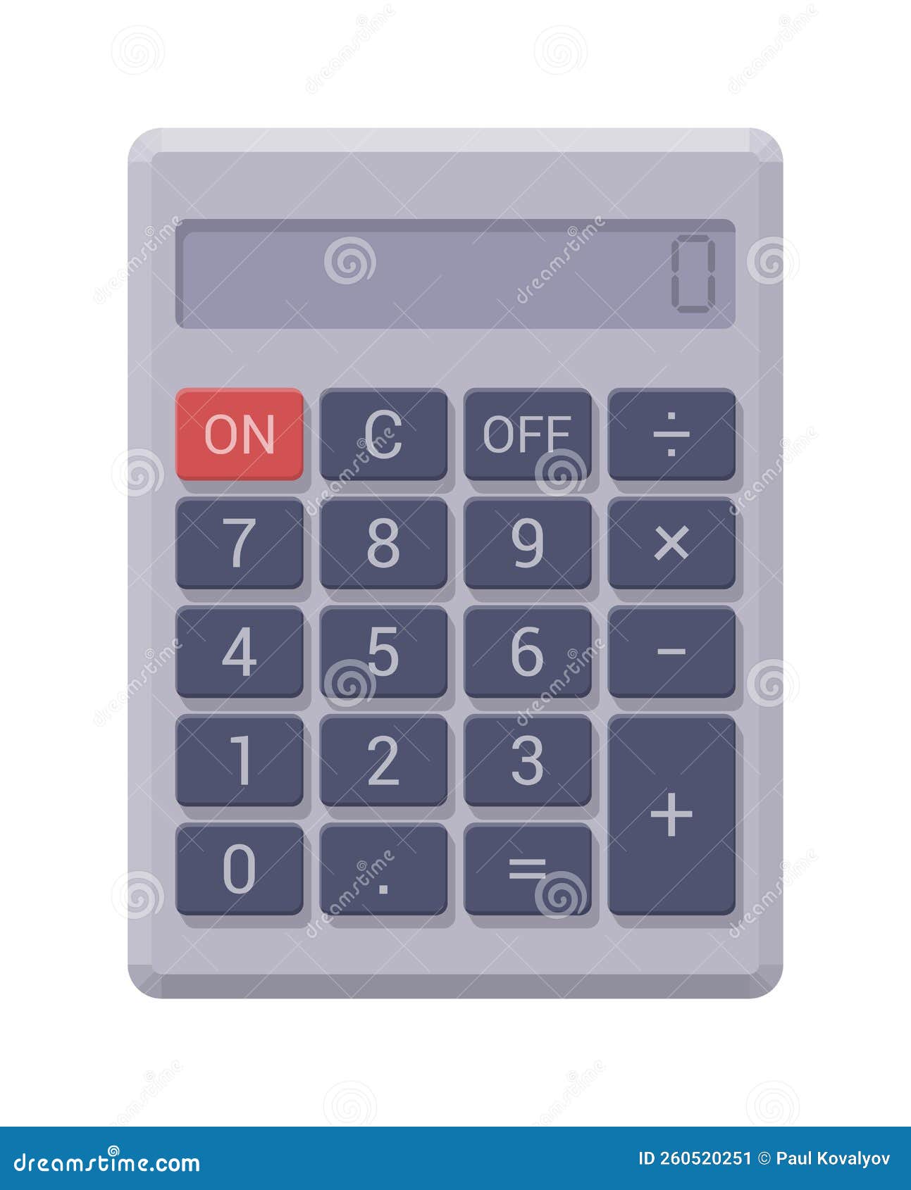 Vector Isolated Calculator. Vector Flat Illustration Stock Vector ...