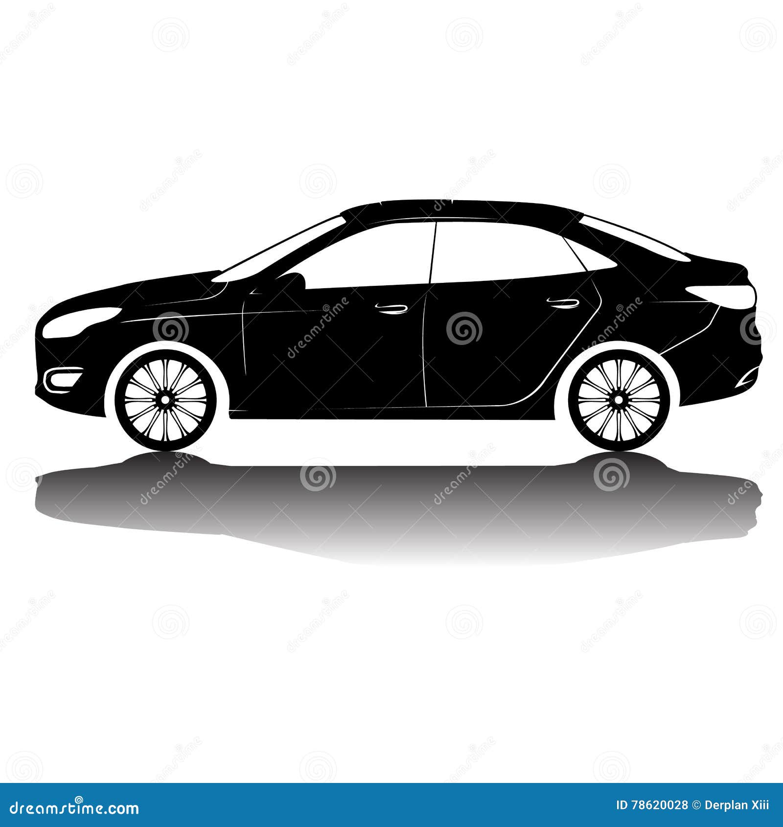 Car Silhouette Side View