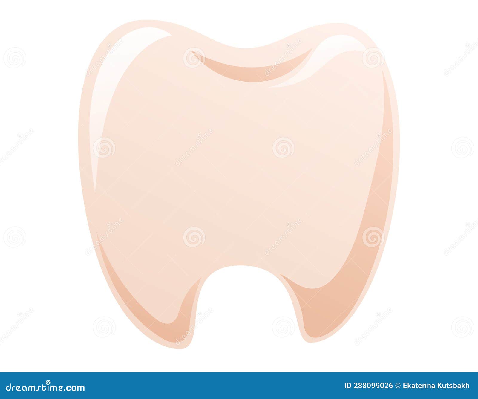 Vector Isolated Cartoon Human Chewing Tooth. Stock Illustration ...
