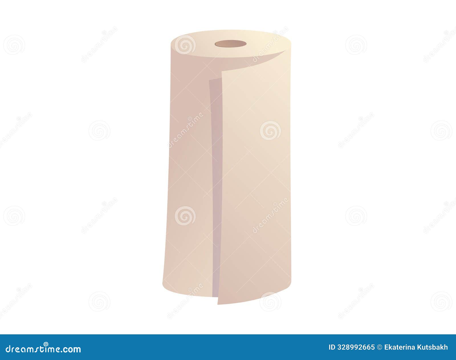 Vector Isolated Cartoon Illustration of Paper Towel Roll. Stock ...
