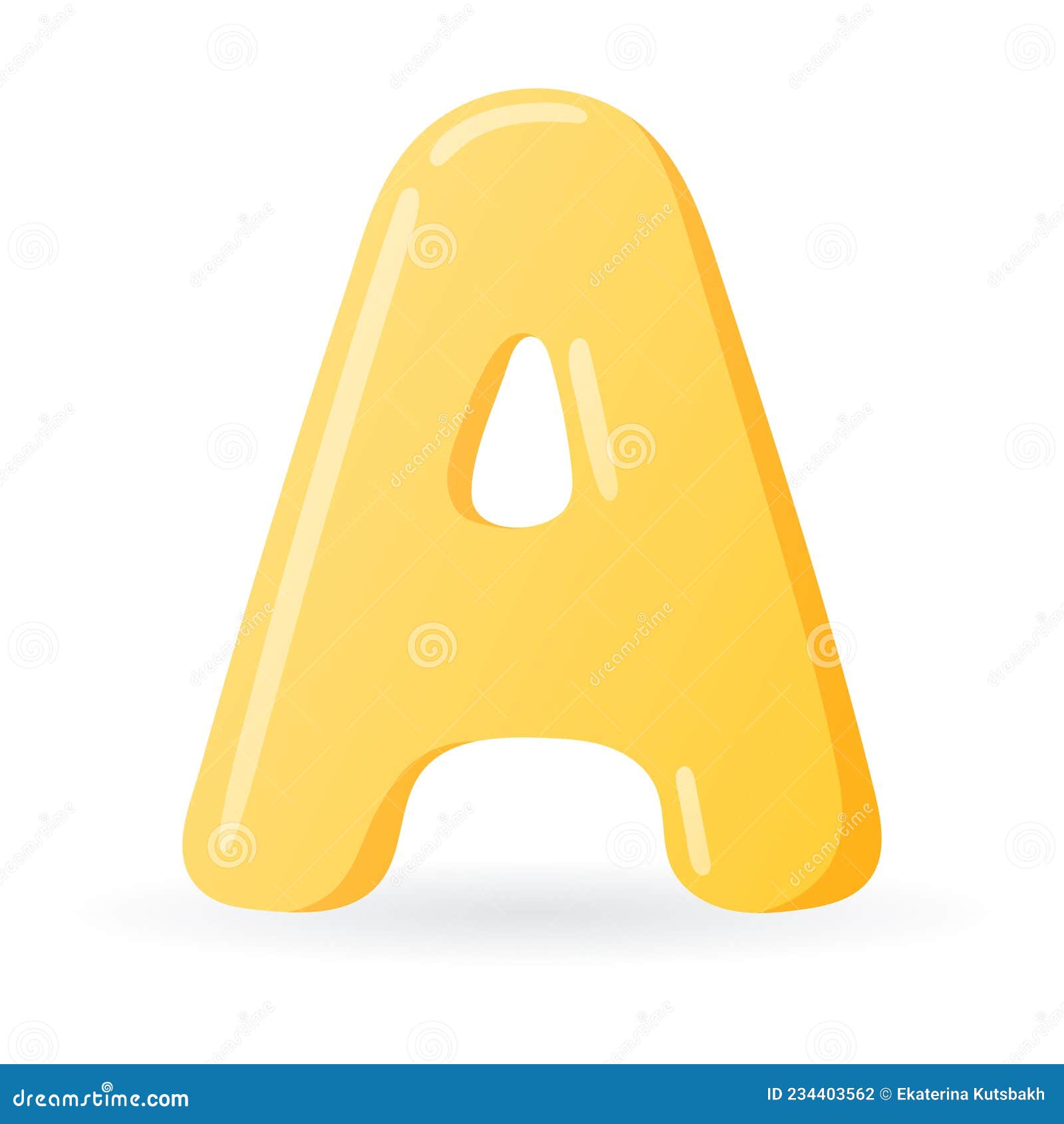 Vector Isolated Cartoon Letter a of the English Alphabet. Stock Vector ...