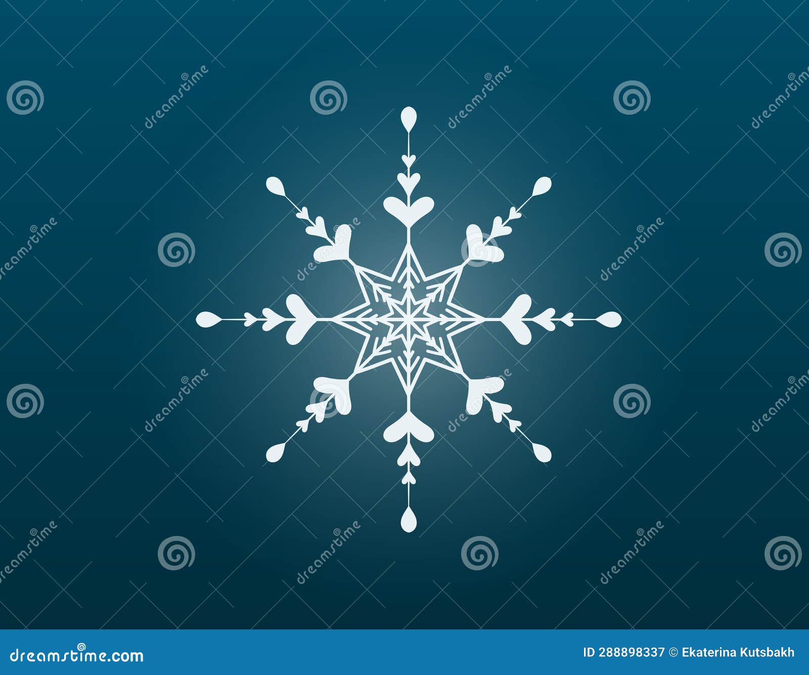 Vector Isolated Cartoon Winter Shining Filigree Snowflake Stock Vector ...