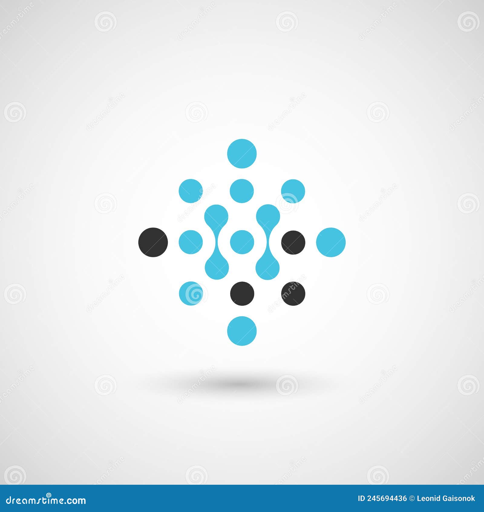 Vector Isolated Circle Logo Design Template. Abstract Dots Symbol. Icon ...