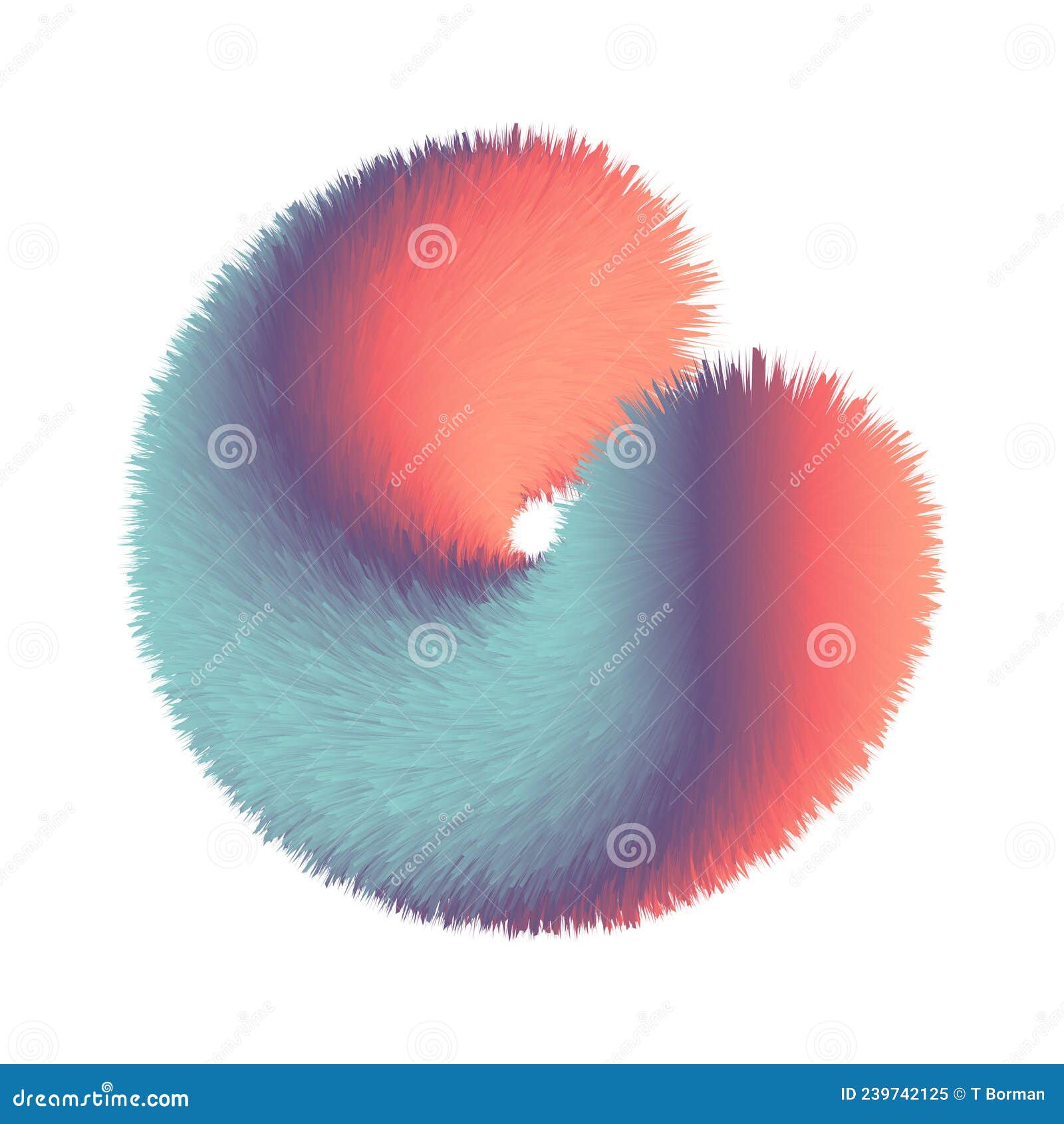 Vector Isolated 3d Fur Half Circle Shape with Gradient Stock Vector ...