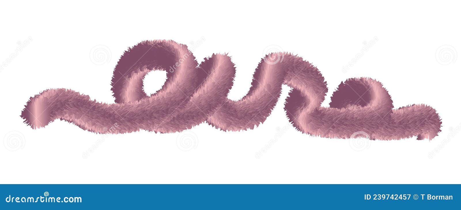 Vector Isolated 3D Fur Simple Shape 3D Spiral Vector Isolated with ...