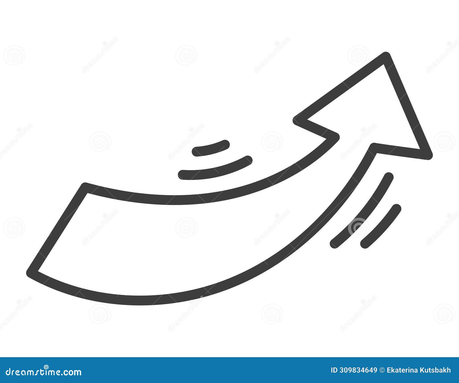 Vector Isolated Doodle Symbol of Funny Arrow. Stock Vector ...