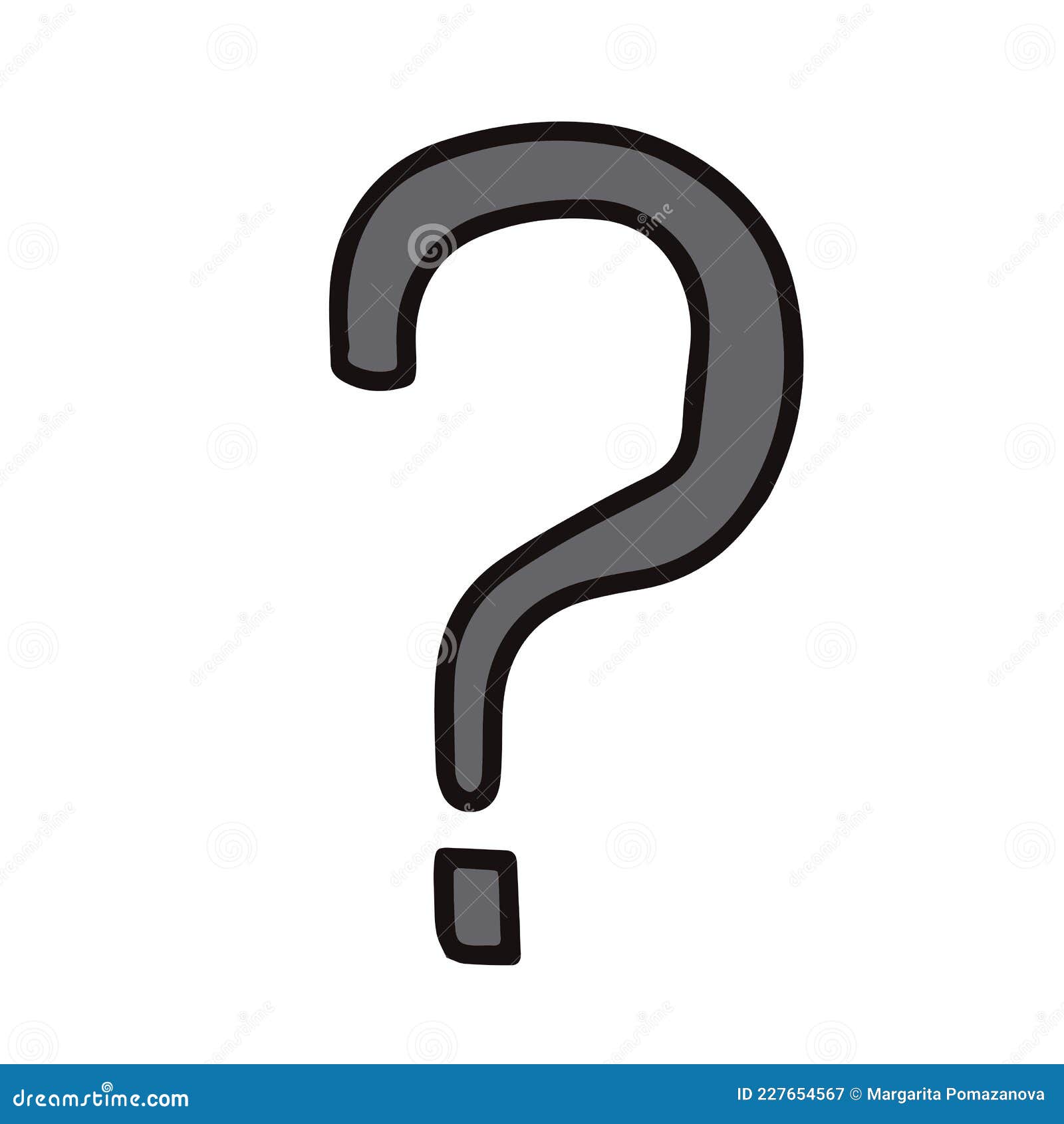 Vector Isolated Element Back To School Question Mark Stock Vector ...