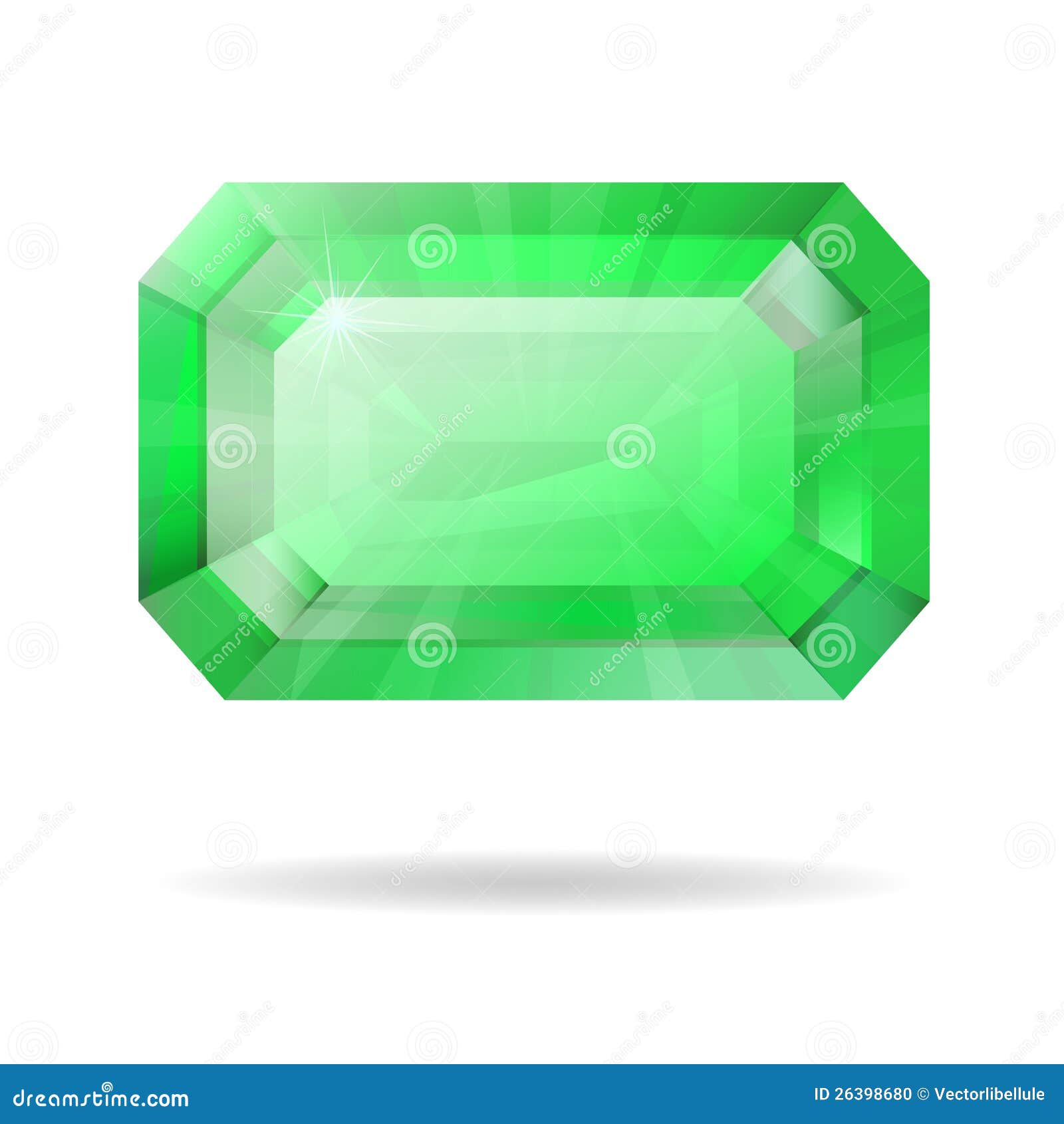 Vector isolated emerald stock vector. Illustration of light - 26398680