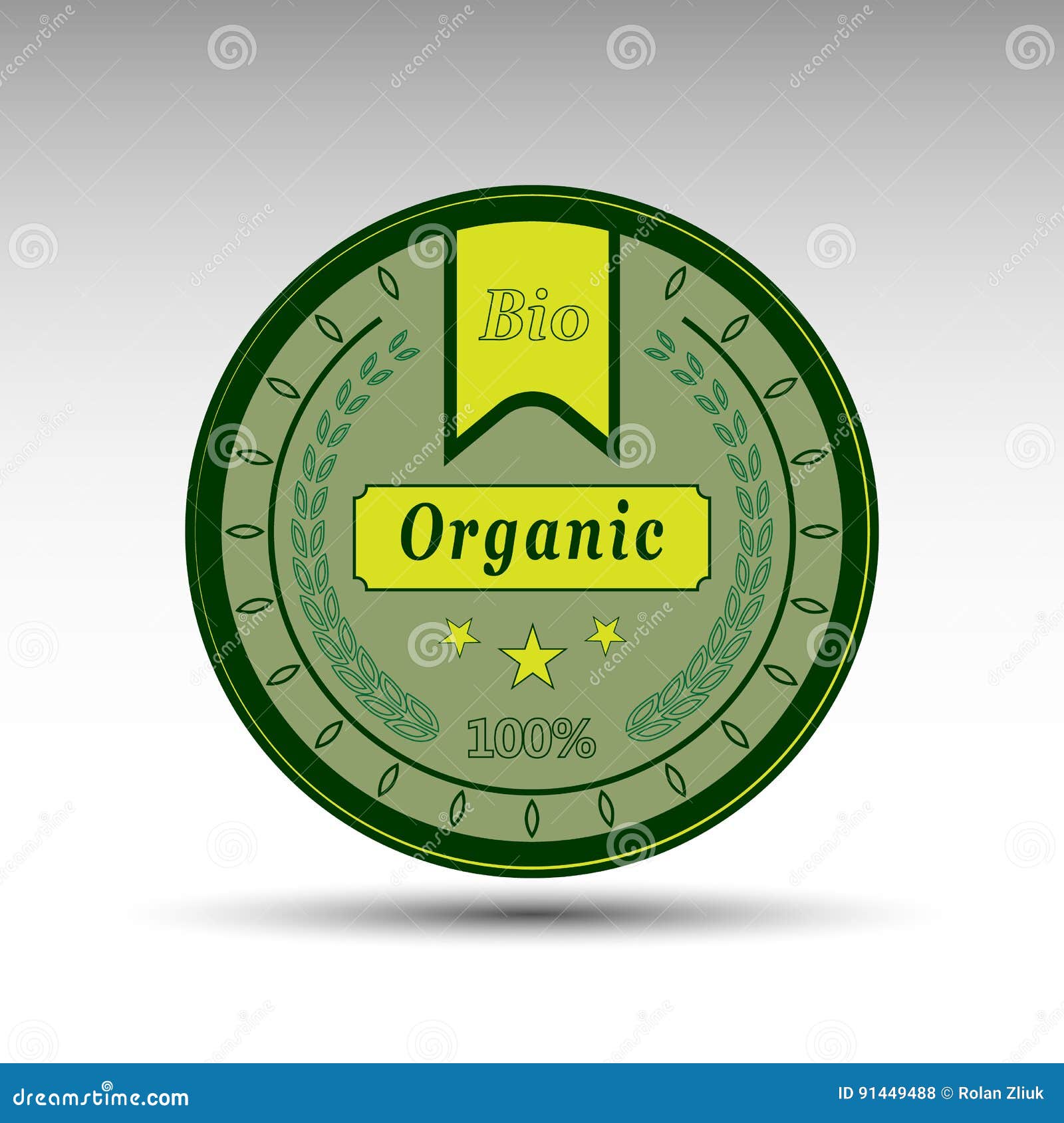 The Vector Isolated Green Badge Stock Vector - Illustration of element ...