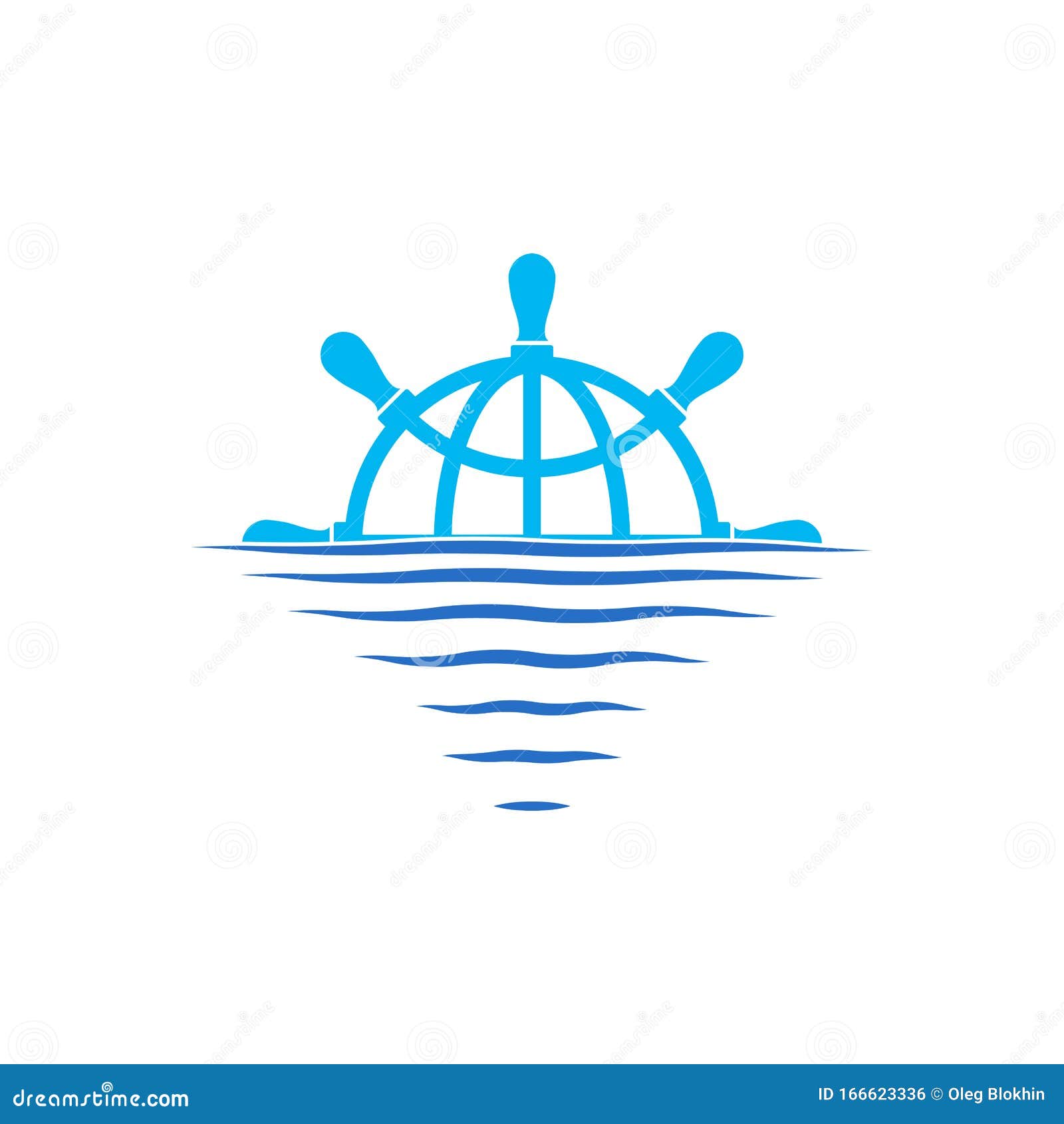 Vector Isolated Half of the Wheel on the Background of the Sea and ...