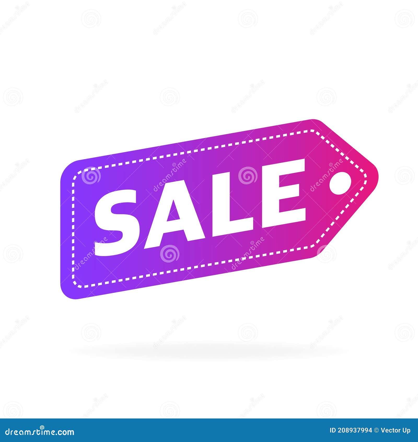 Vector Isolated Hanging Sales Tags. Vector Illustration. Stock Vector ...