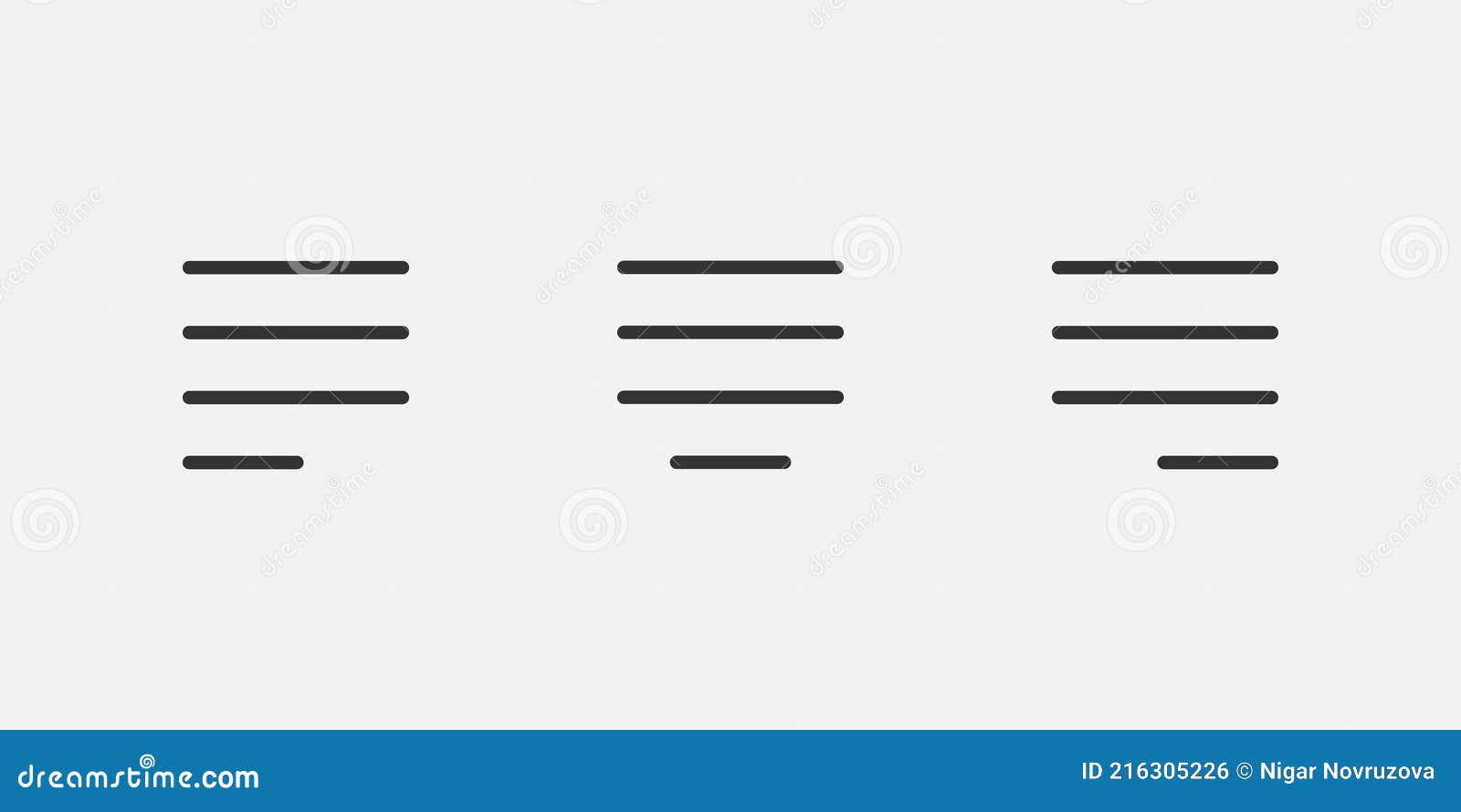 Vector Isolated Icon of Align Symbol Stock Vector - Illustration of ...