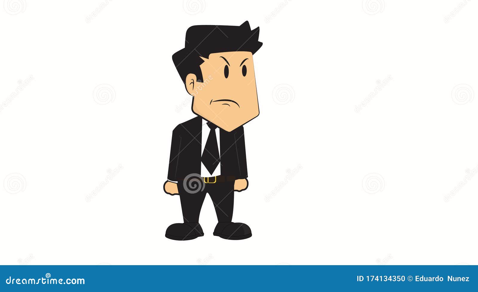 Angry Man in a Suit stock vector. Illustration of professional - 174134350