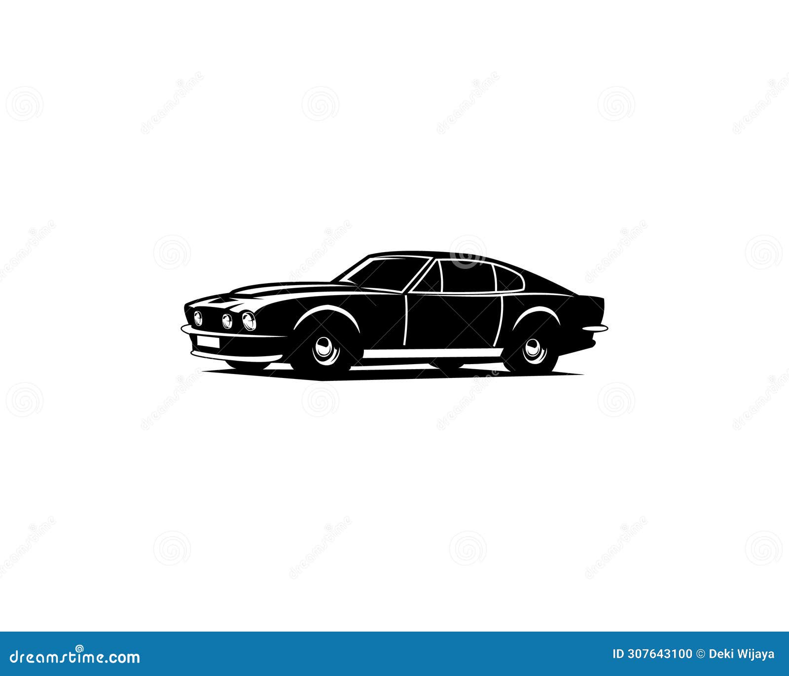 Vector Isolated Illustration 1964 Aston Martin Dbs. Stock Vector ...