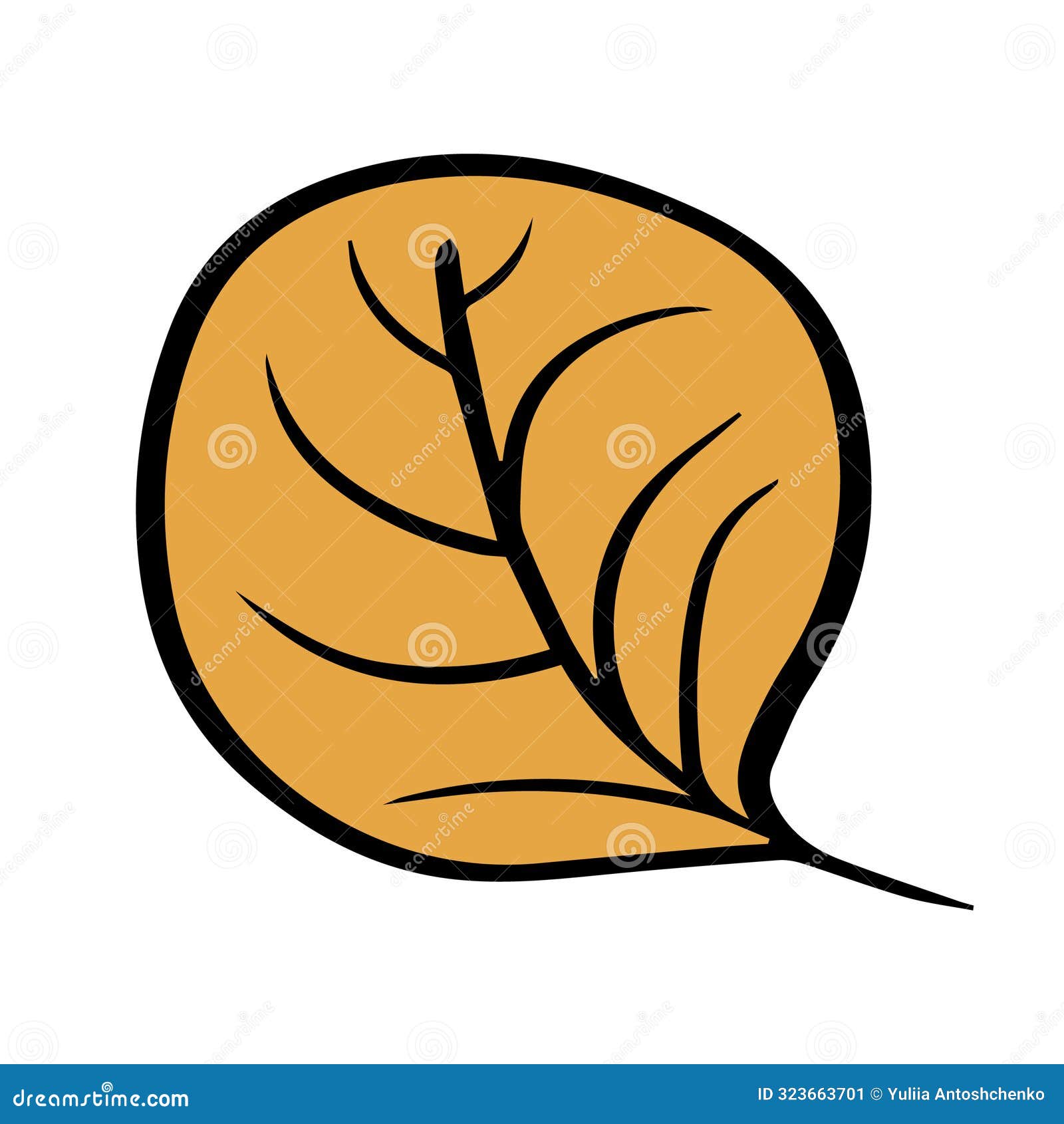 Vector Isolated Illustration of an Autumn Leaf on a White Background ...