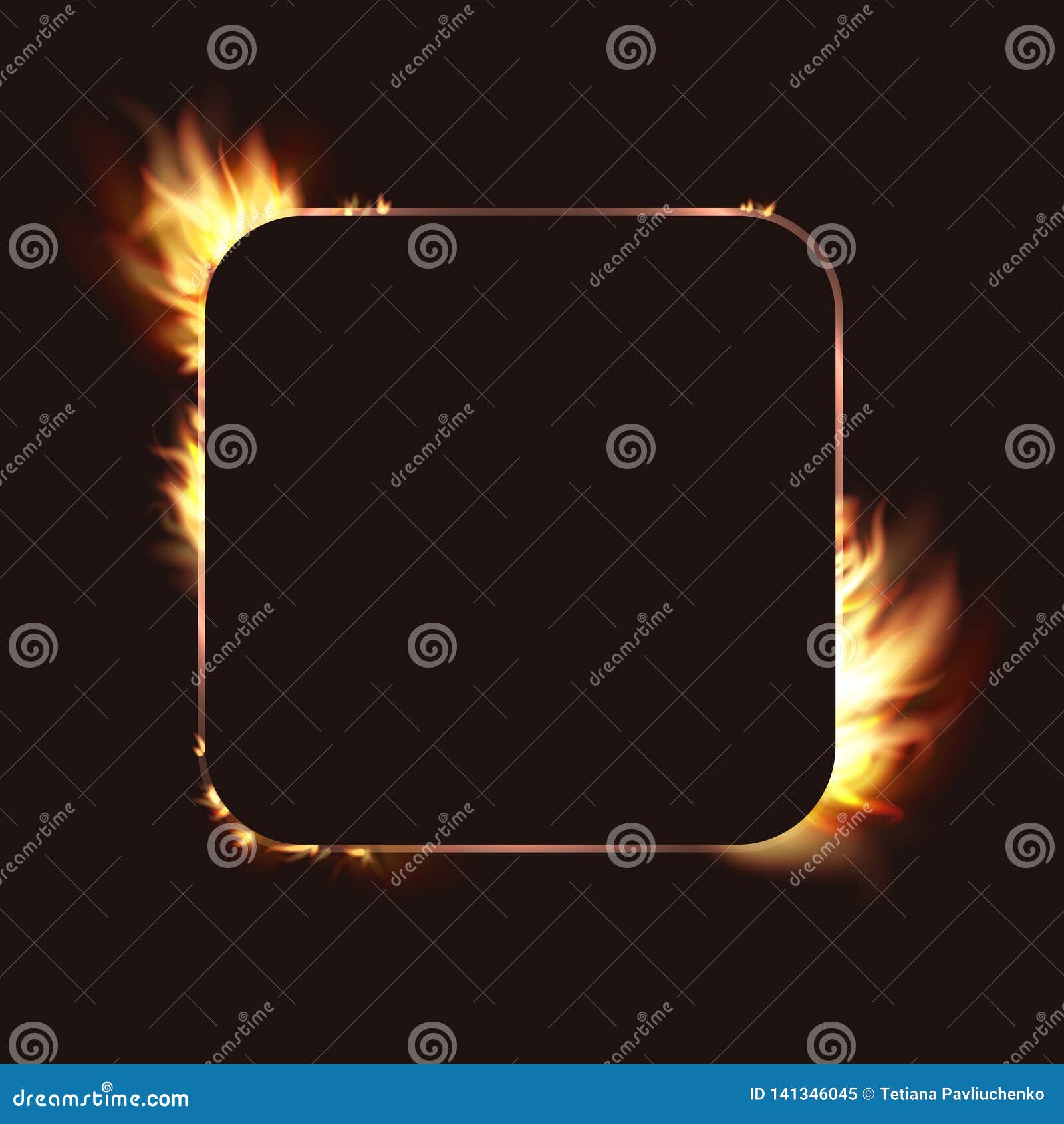Vector Isolated Illustration of Banner with Fire Stock Vector ...