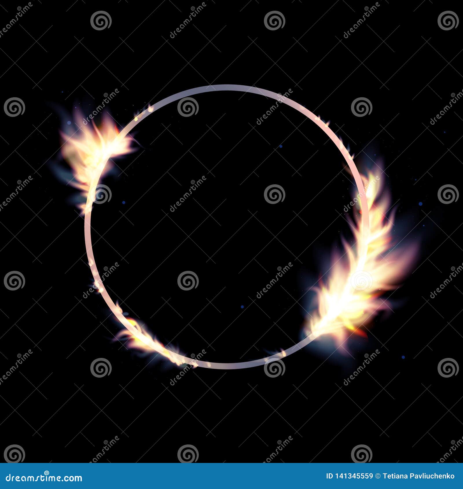 Vector Isolated Illustration of Banner with Fire Stock Vector ...