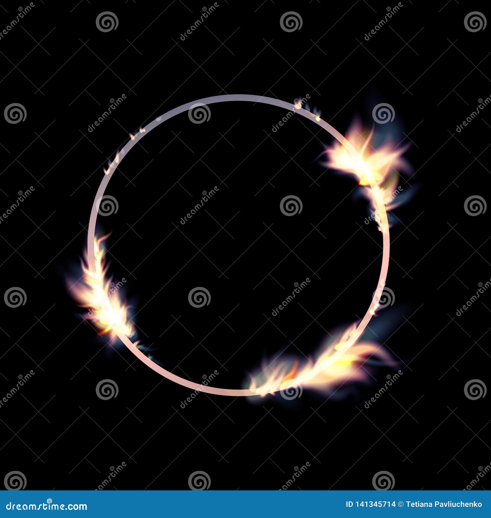 Vector Isolated Illustration of Banner with Fire Stock Vector ...