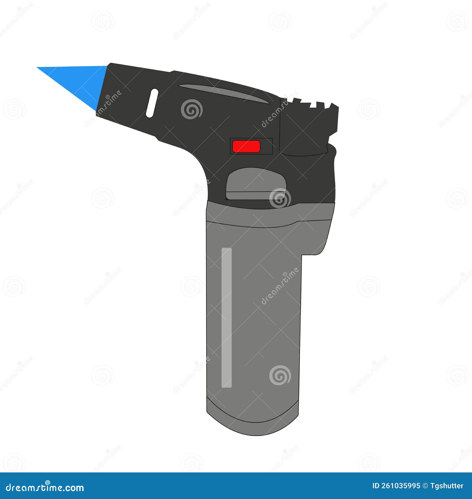 Blowtorch With Blue Flame Icon On White Background. Manual Gas Torch ...