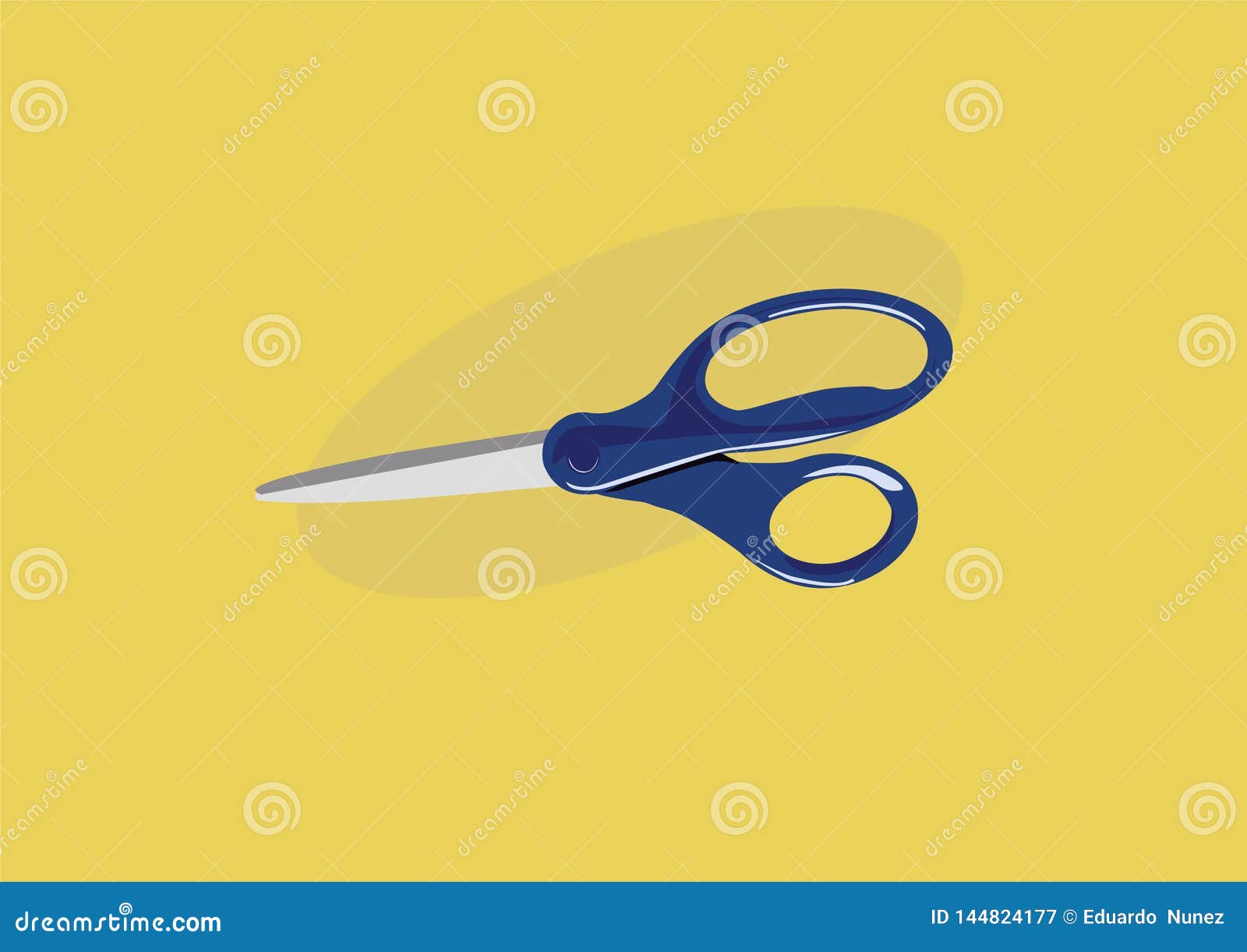 Vector Isolated Illustration of Blue Scissors Stock Vector ...