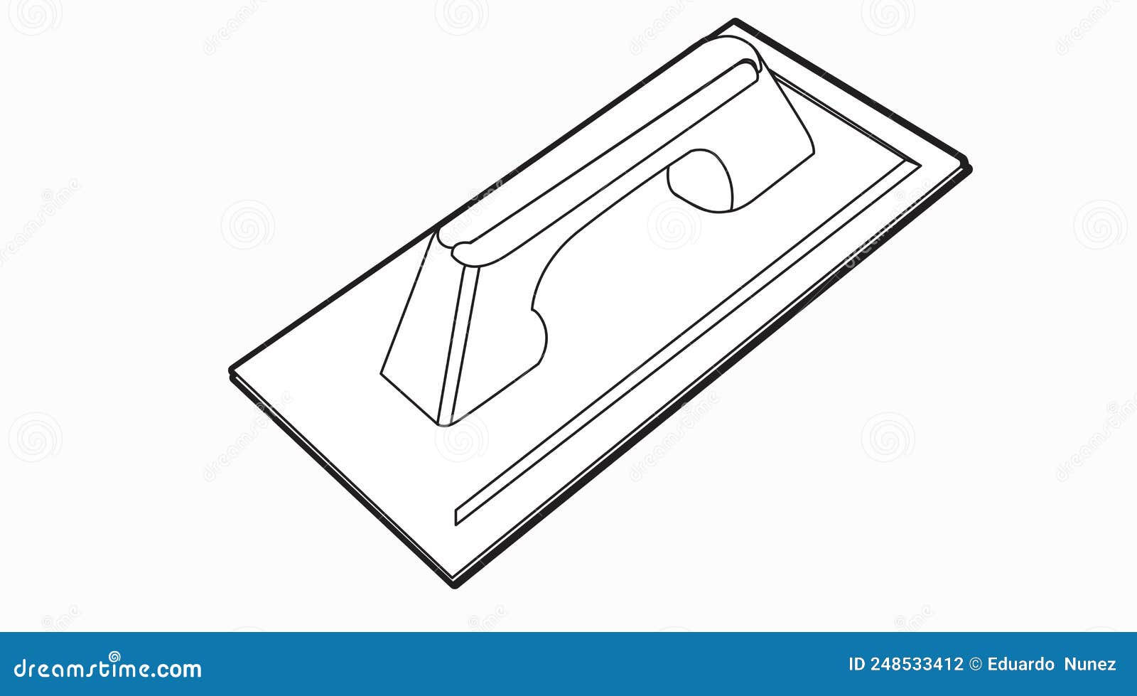 Vector Isolated Illustration of a Bricklayer Trowel. Stock Vector ...