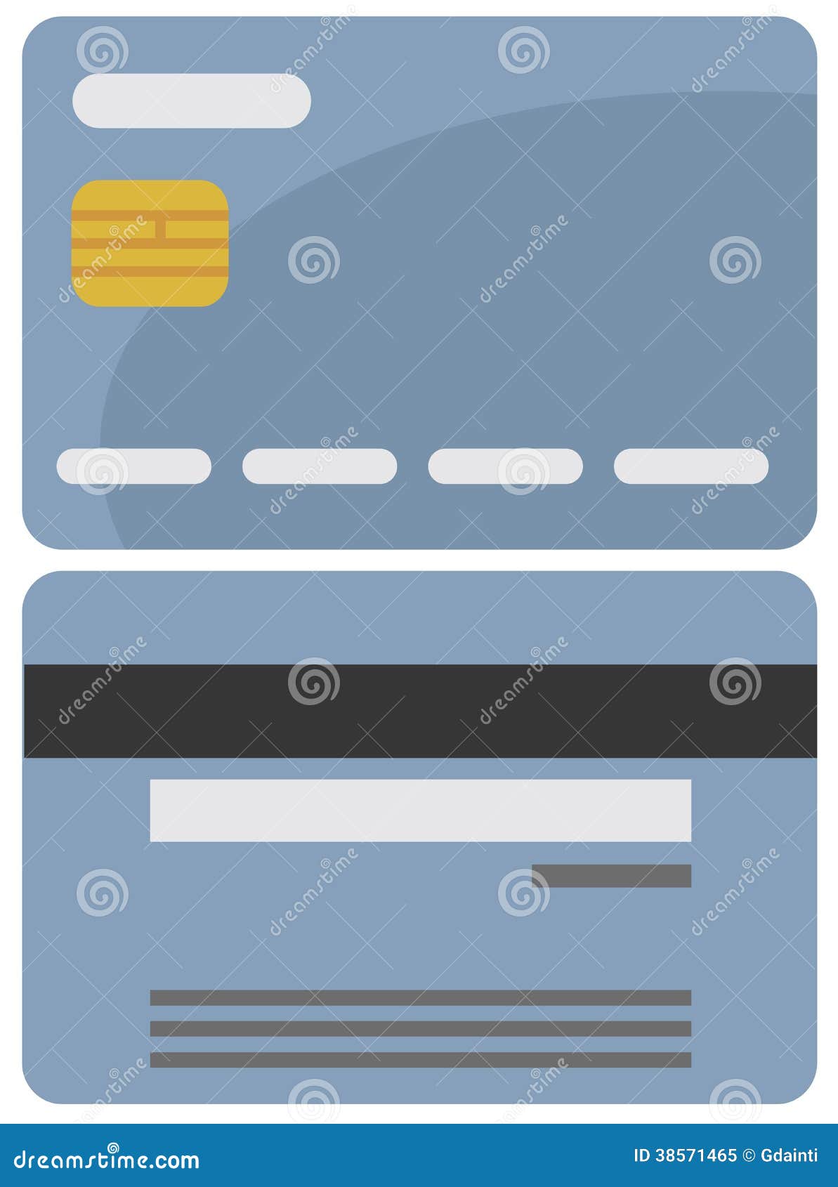 Vector Isolated Illustration of Credit Card, Simple Drawn Shape Stock ...