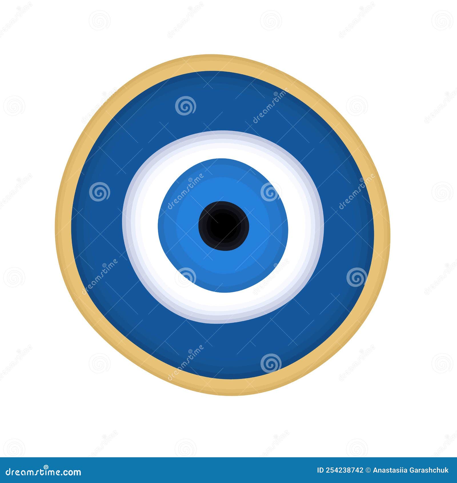 Vector Isolated Illustration of Evil Eye. Stock Vector - Illustration ...