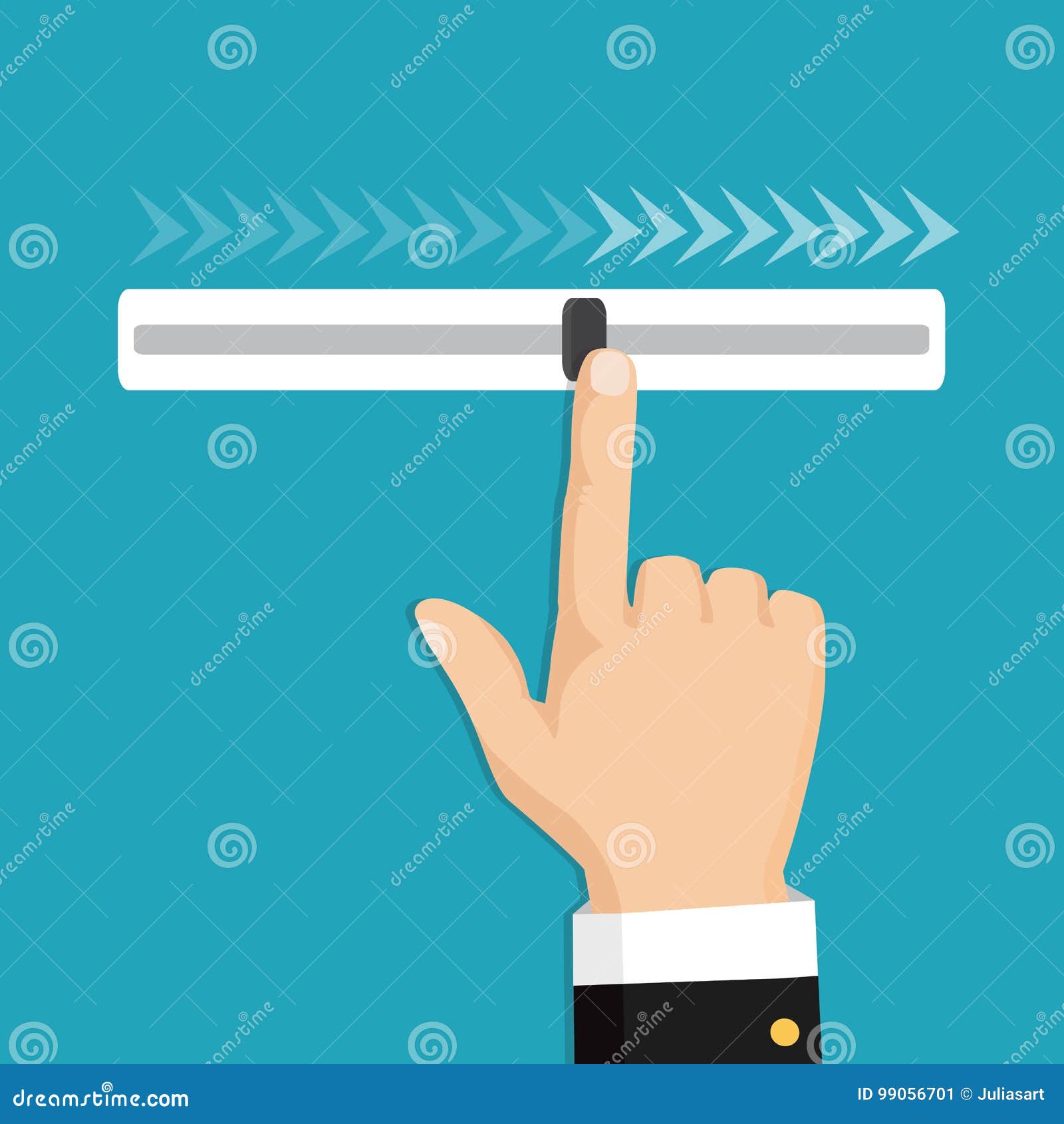 Vector Isolated Illustration, Flat Desig. Finger Sliding Stock Vector ...