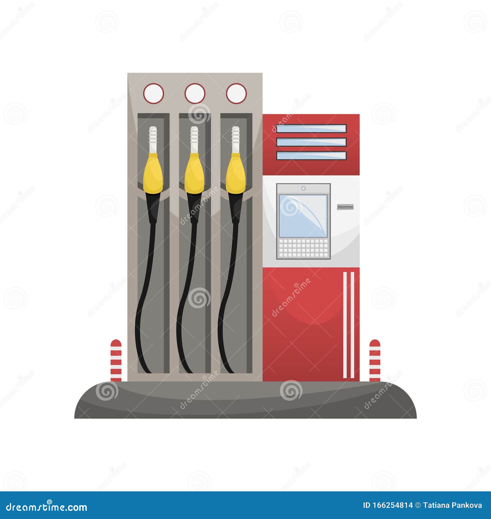Vector Isolated Illustration of a Gas Station with ATM Stock Vector ...