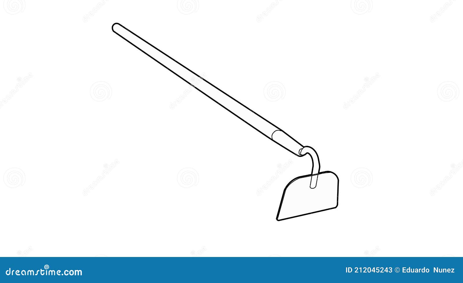 Vector Isolated Illustration of a Hoe on a White Background Stock ...