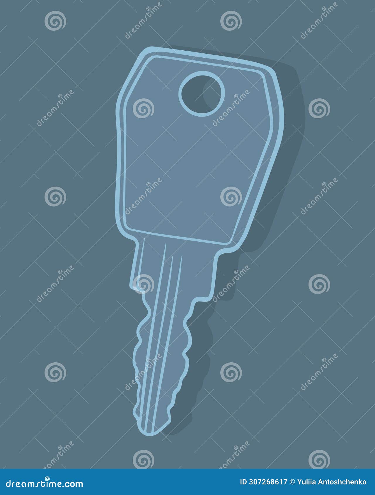 Vector Isolated Illustration of a Key. Cabinet Key Stock Vector ...