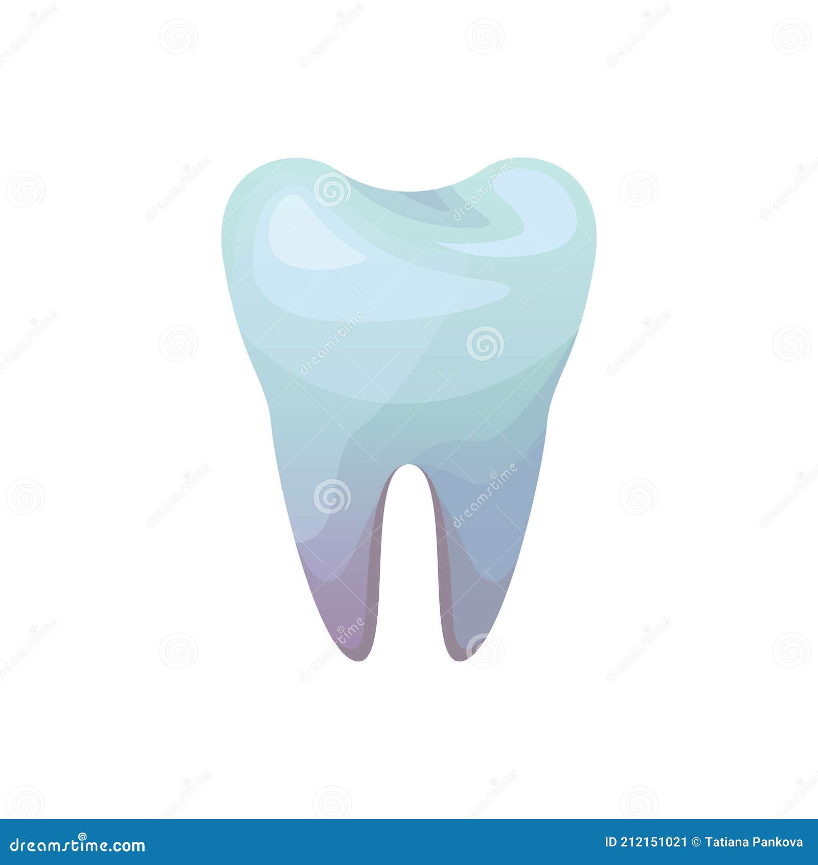Vector Isolated Illustration of a Molar Tooth. Dental Icon Stock Vector ...