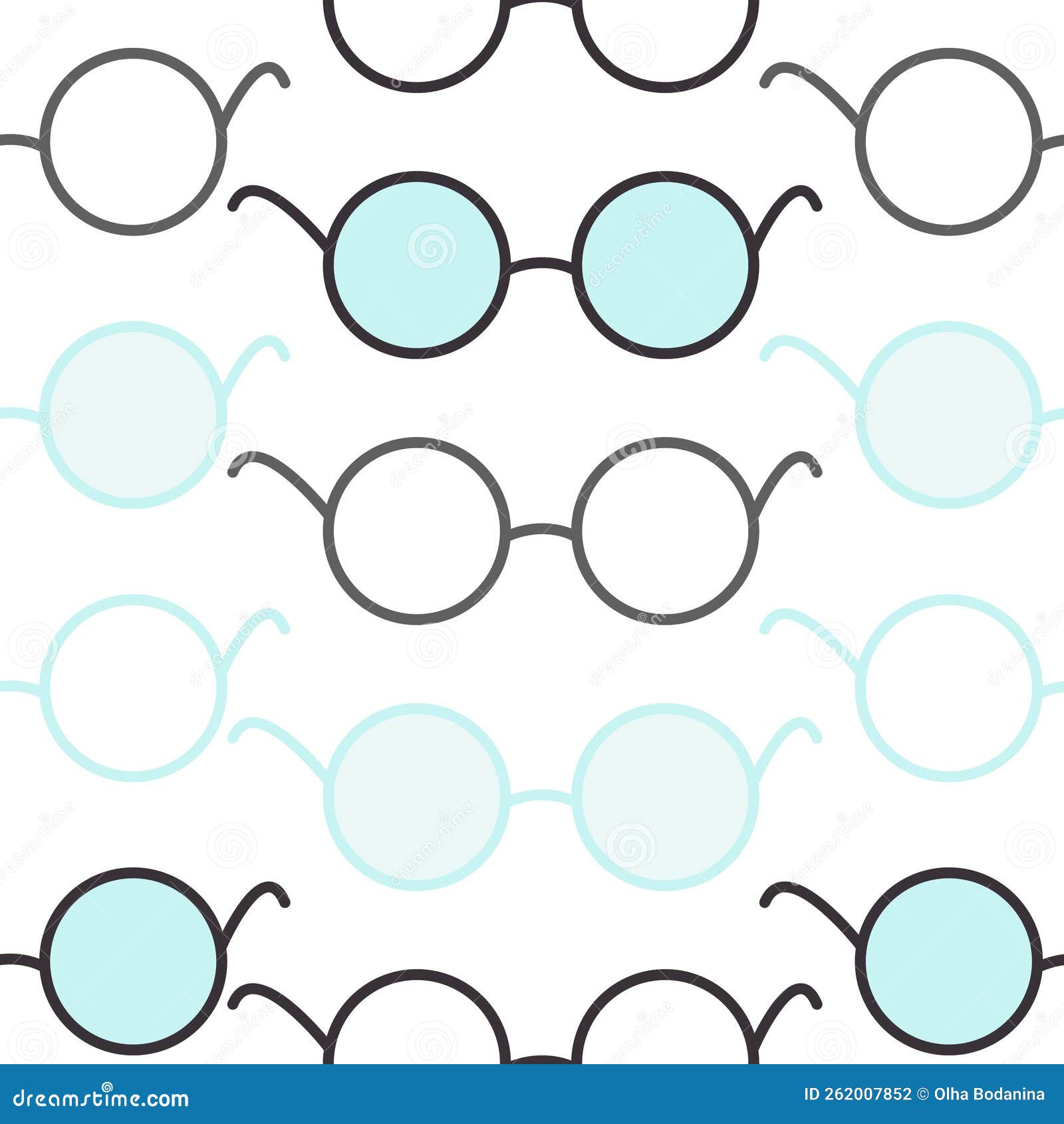 Vector Isolated Illustration, Pattern Seamless Pattern Glasses with ...