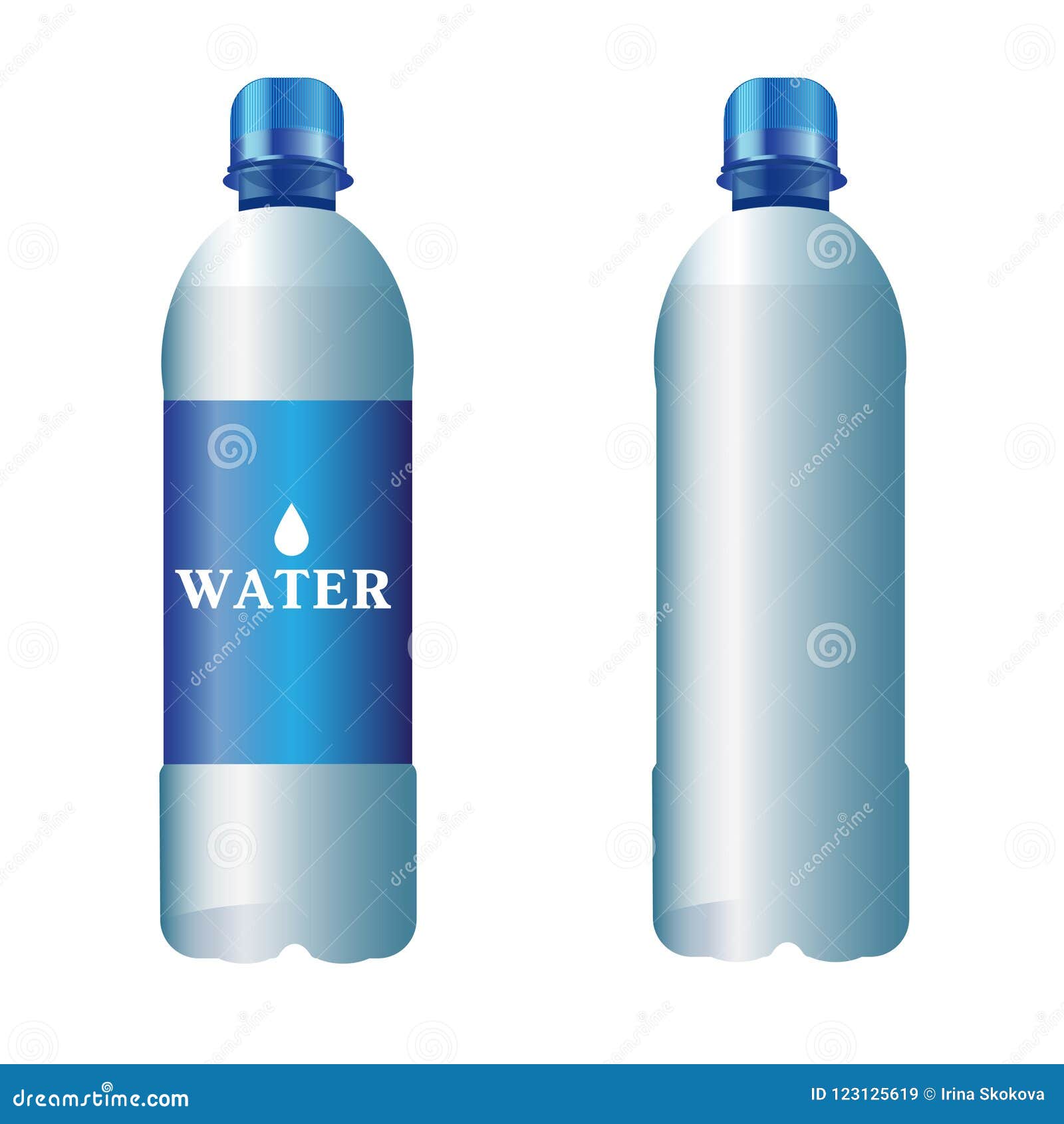 Vector Plastic Bottle of Pure Water Stock Vector - Illustration of ...