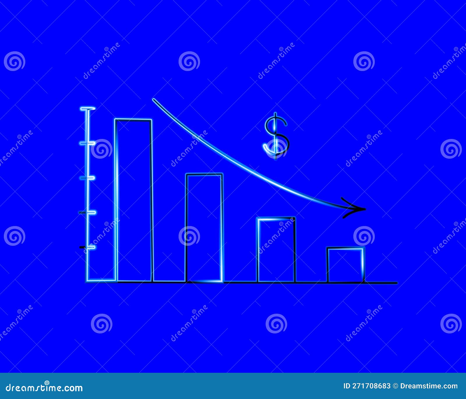 Vector Isolated Illustration of Regression Graph. Stock Vector ...