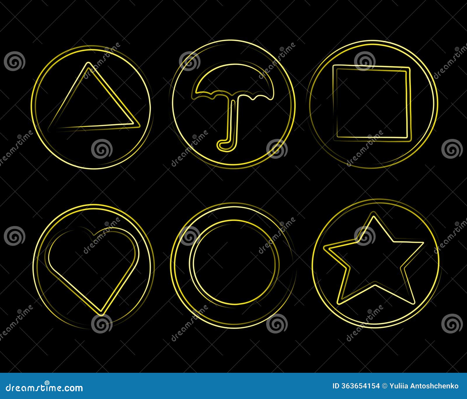 Korean Dalgona Candy Shape Drawing Sketch For Coloring Vector ...