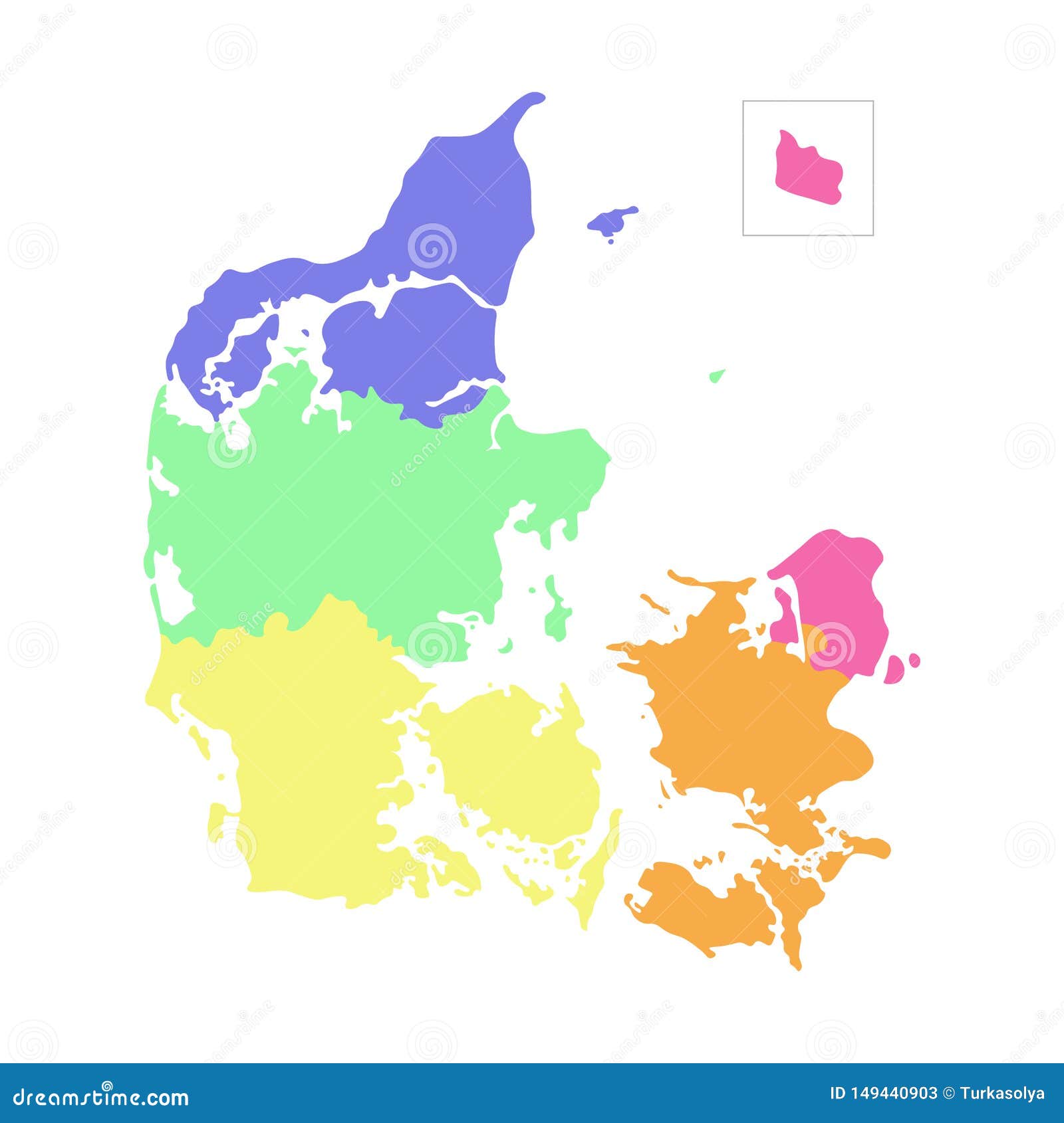Vector Isolated Illustration of Simplified Administrative Map of ...