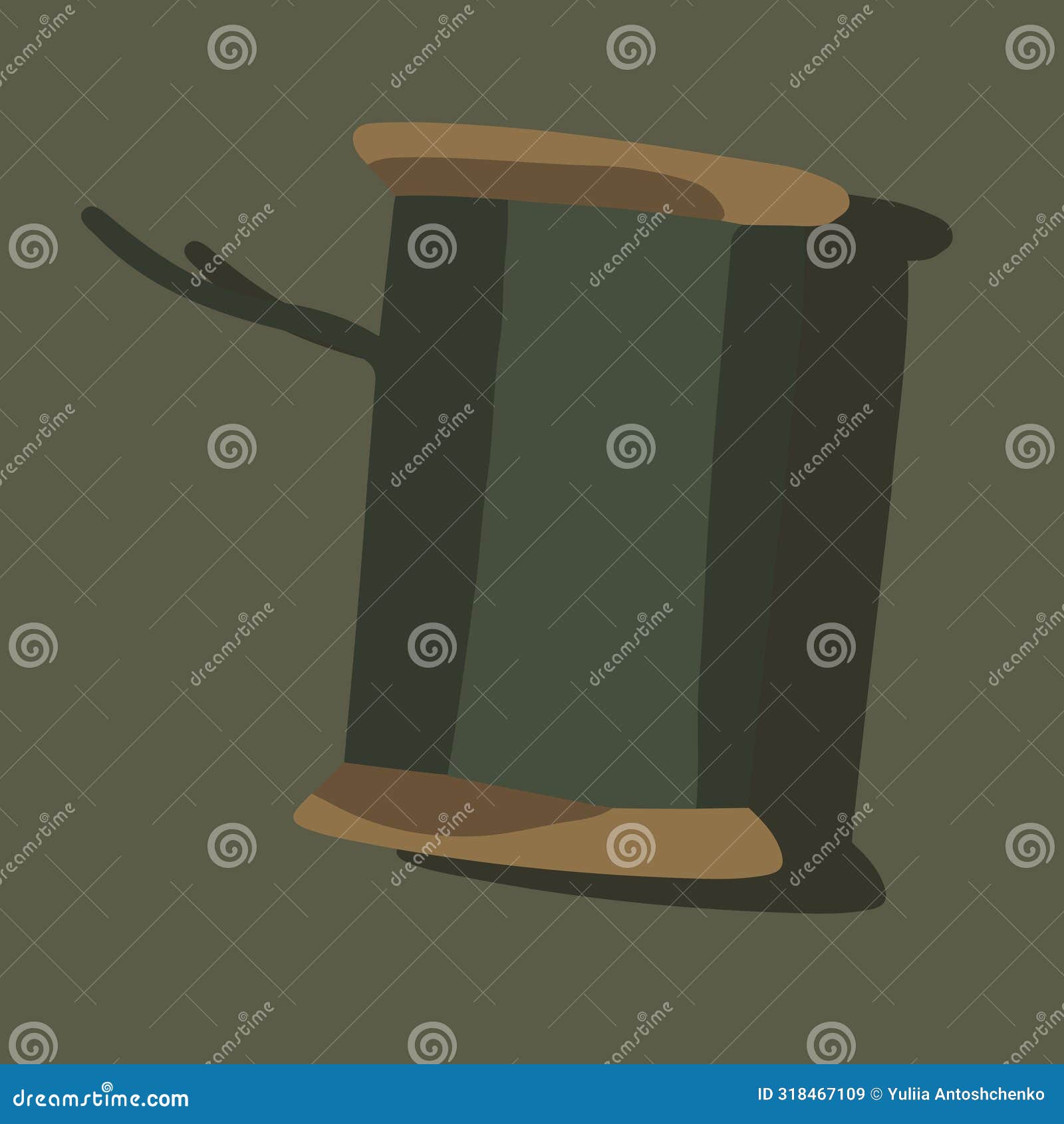 Vector Isolated Illustration of Spool with Threads. Green Threads Stock ...
