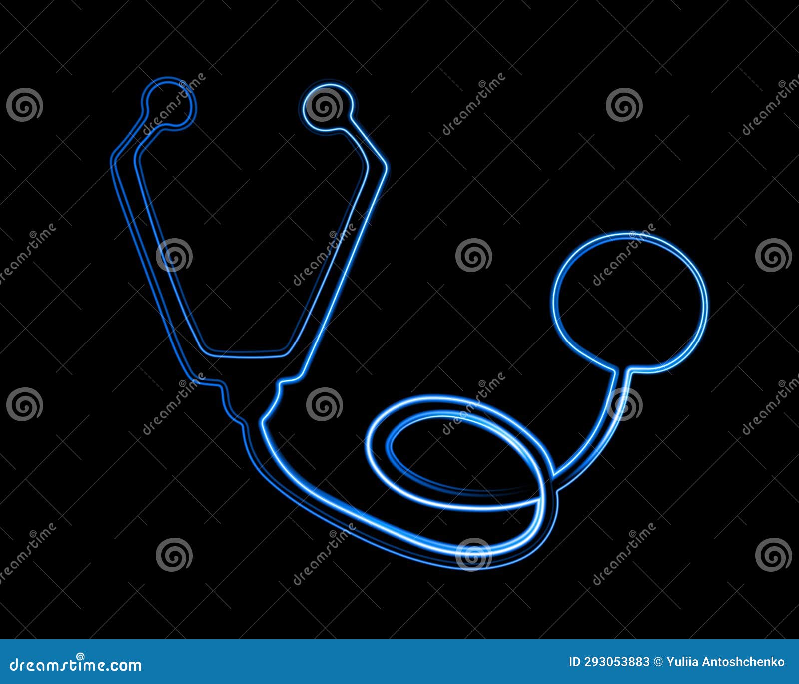 Statoscope with Neon Effect. Stock Vector - Illustration of number ...