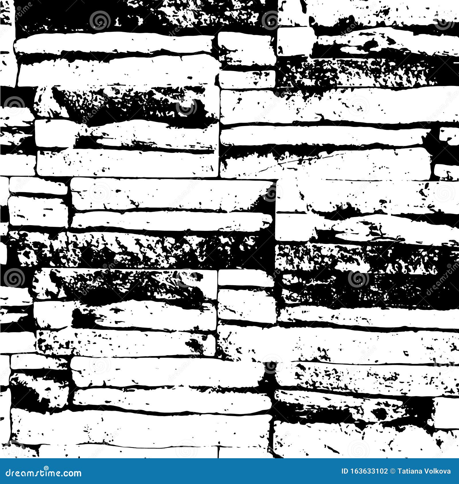Vector Isolated Illustration. Stone Texture, Brick Background. Stock ...