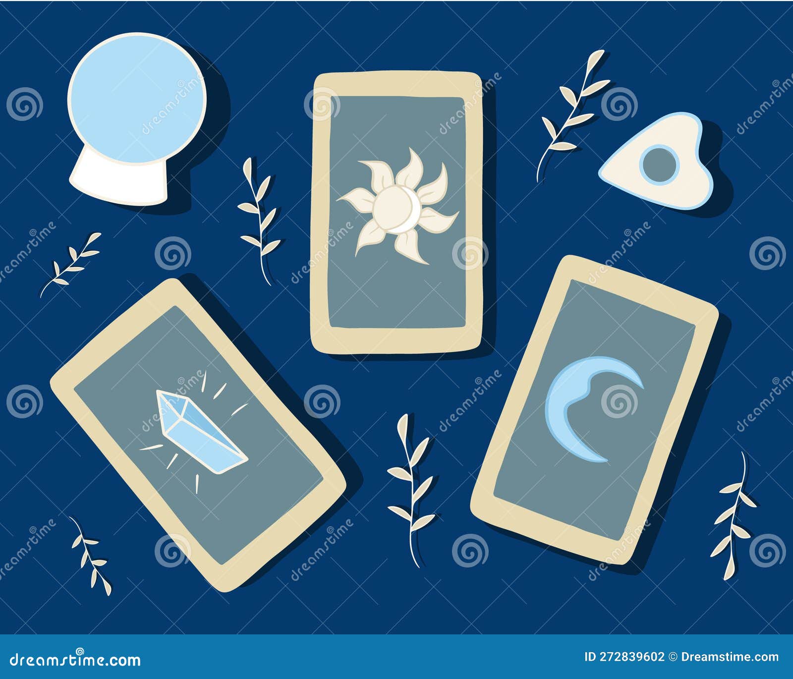 A tarot card layout. stock vector. Illustration of line - 272839602